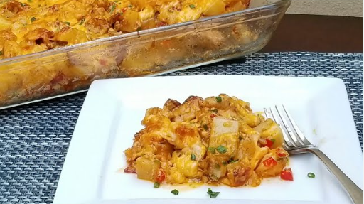 CHICKEN BACON RANCH CASSEROLE With CHEESY POTATOES – Cooking with Rachel